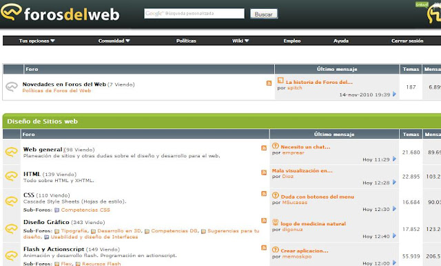 PRINCIPALES SERVICIOS DE INTERNET: FOROS WEB