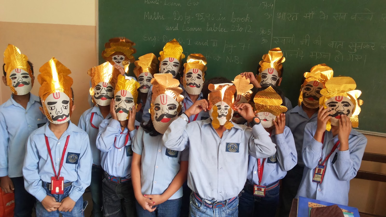 neha tanwar : Ravan mask making activity on dusshera