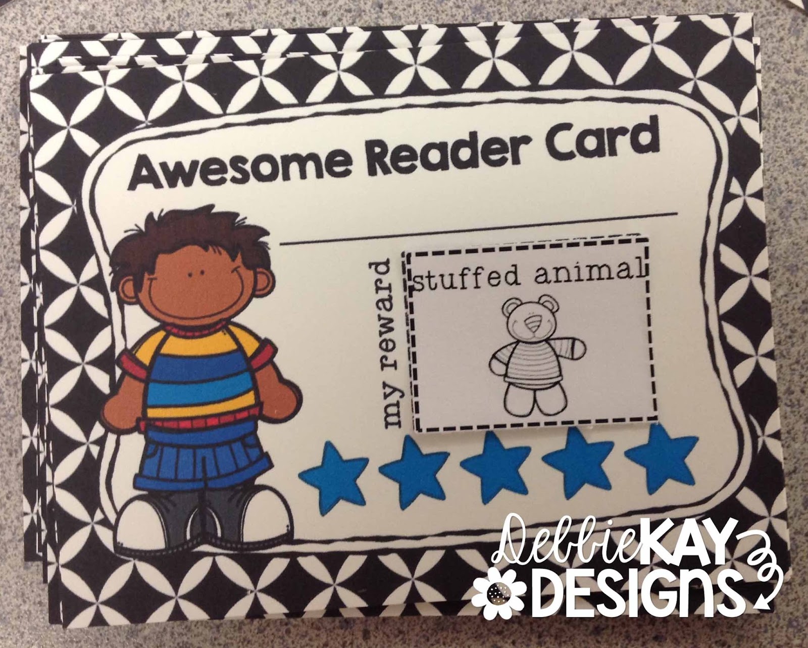 debbie kay designs: Reading Reward Cards