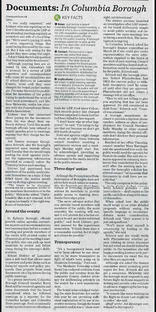 Borough Council candidate Sharon Lintner provides documentation of her ...