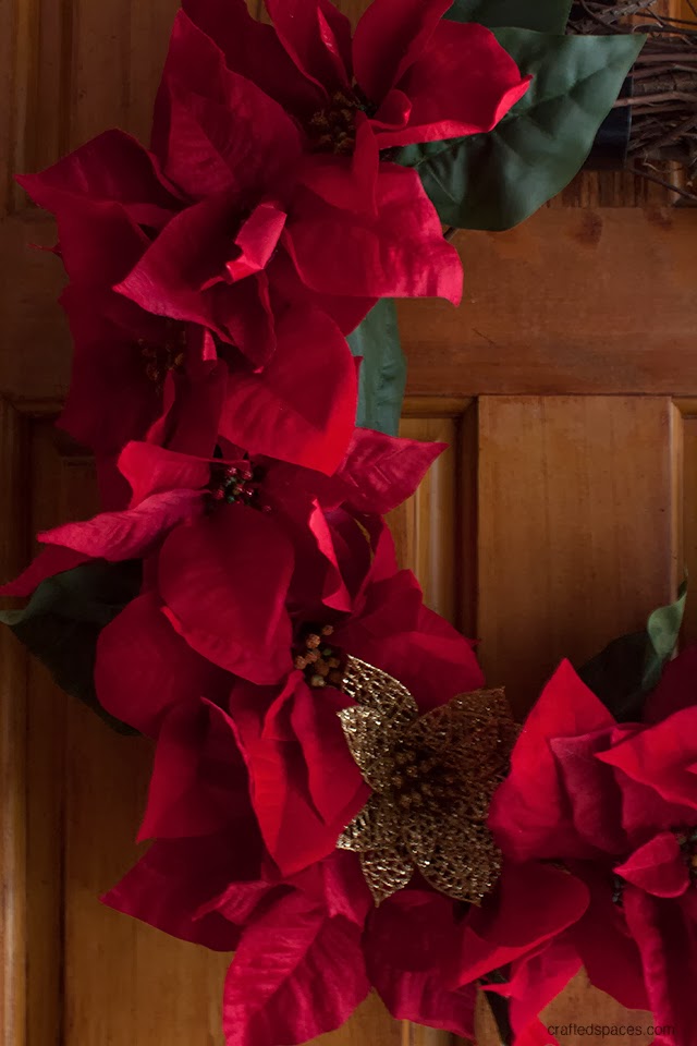 Crafted Spaces: DIY Poinsettia Christmas Wreath