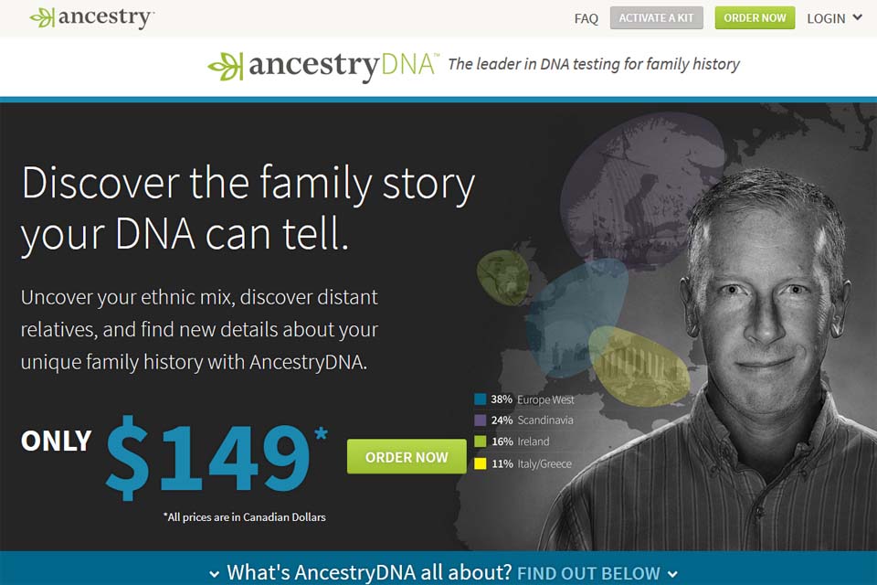 Ancestry Launches DNA Testing in Canada