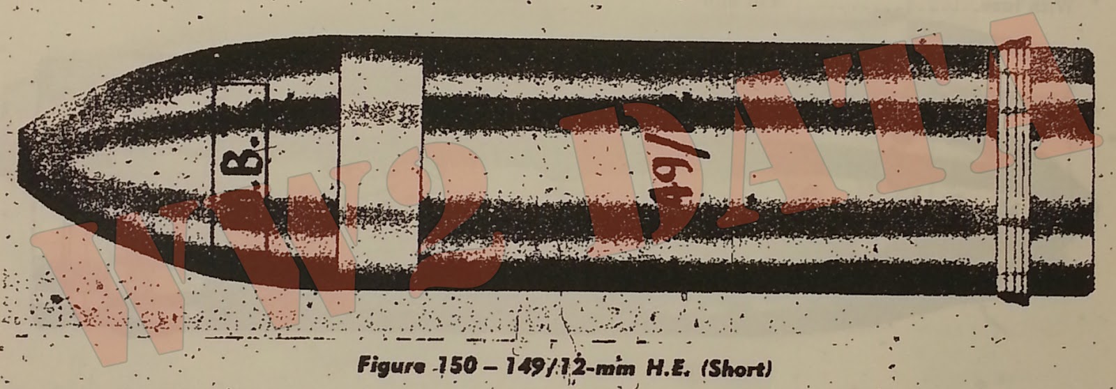WW2 Equipment Data: Italian Explosive Ordnance - 149mm Projectiles