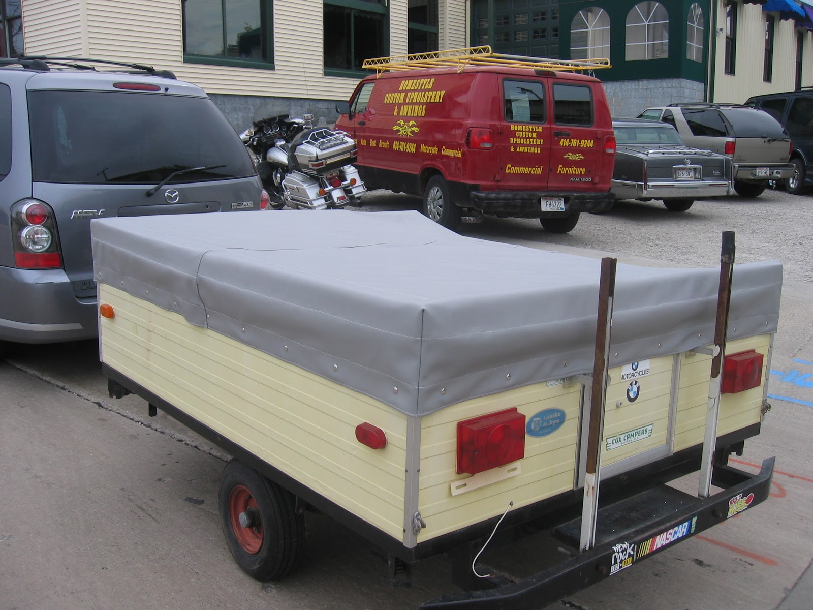 Homestyle Custom Upholstery and Awning: Custom Grey Pop up Cover