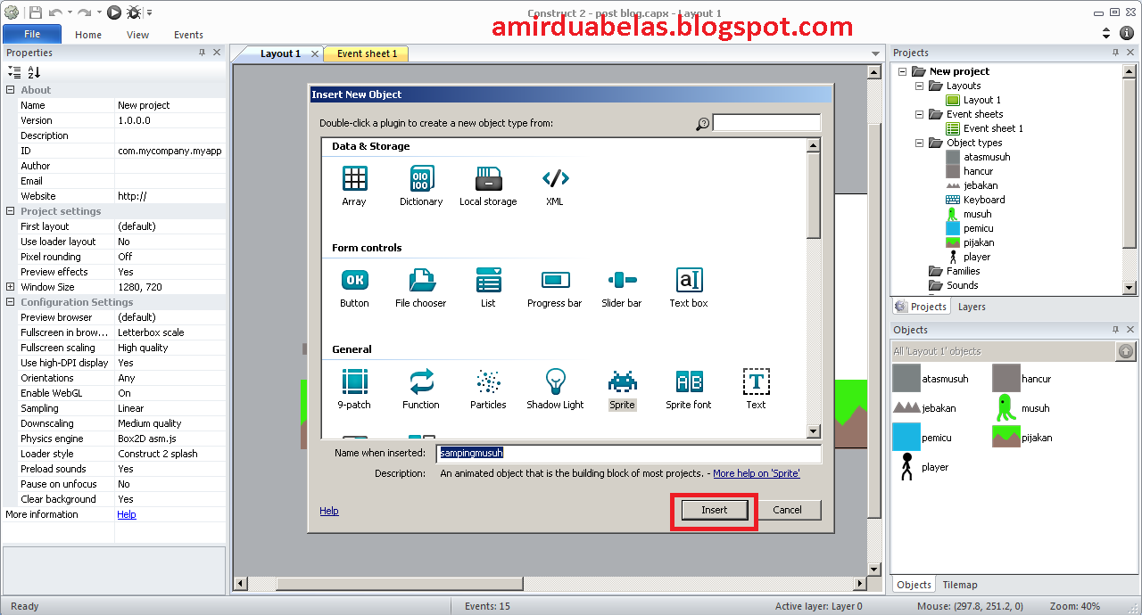 Part 9 Cara Membuat Nyawa Player Di Construct 2 [Penjelasan Detail ...