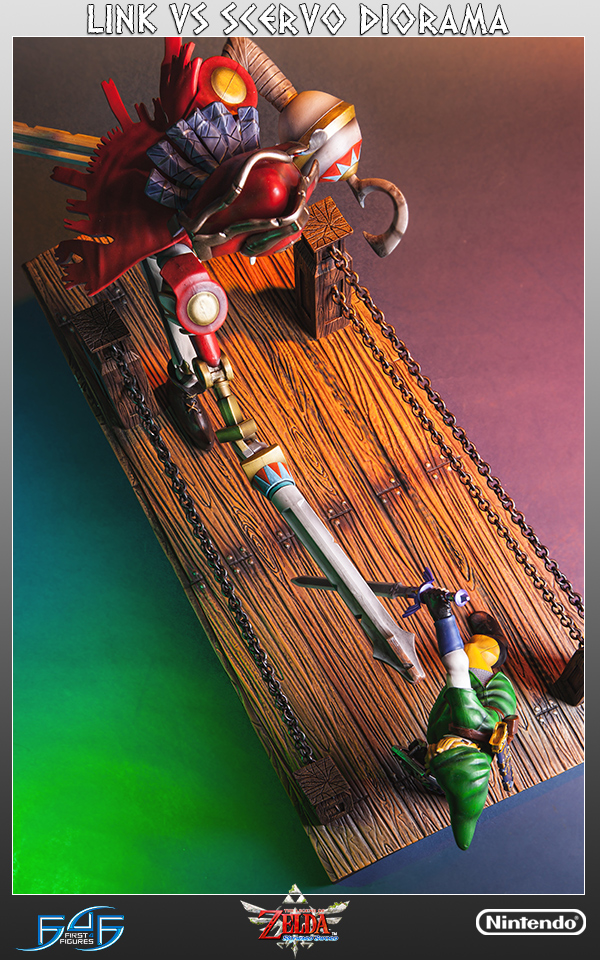 Legend of Zelda: Skyward Sword - Link Vs Scervo Diorama (First 4 Figures)