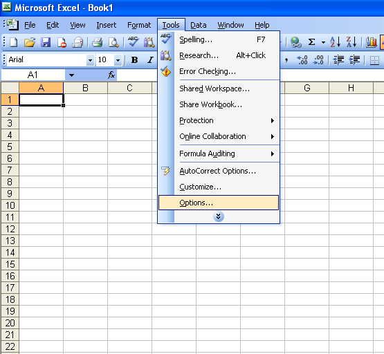 Change the Gridline Color In Excel 2003 ~ Microsoft Office Support