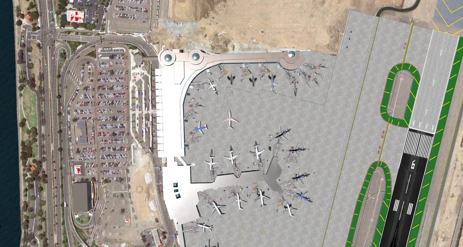AirDailyX: KSAN X : terminals under construction