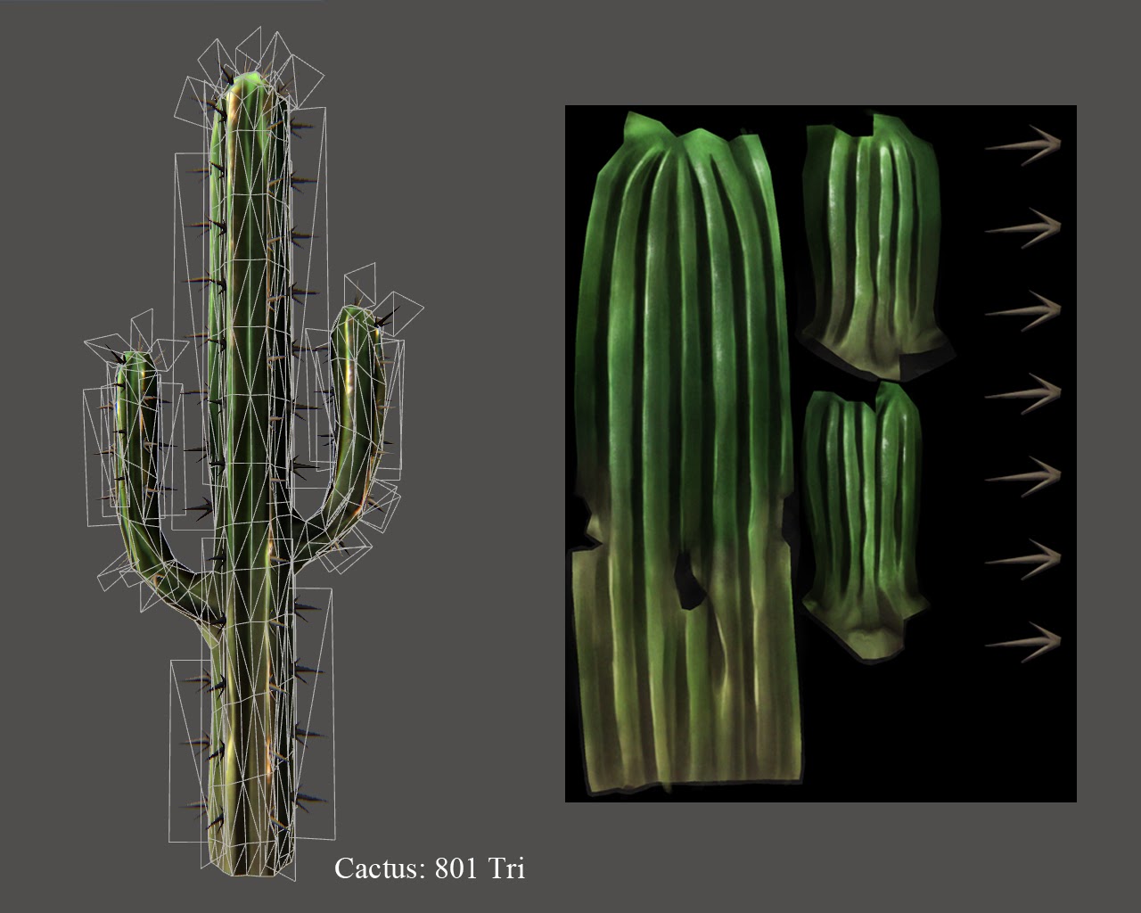 Game Art: Cactus Environment Prop