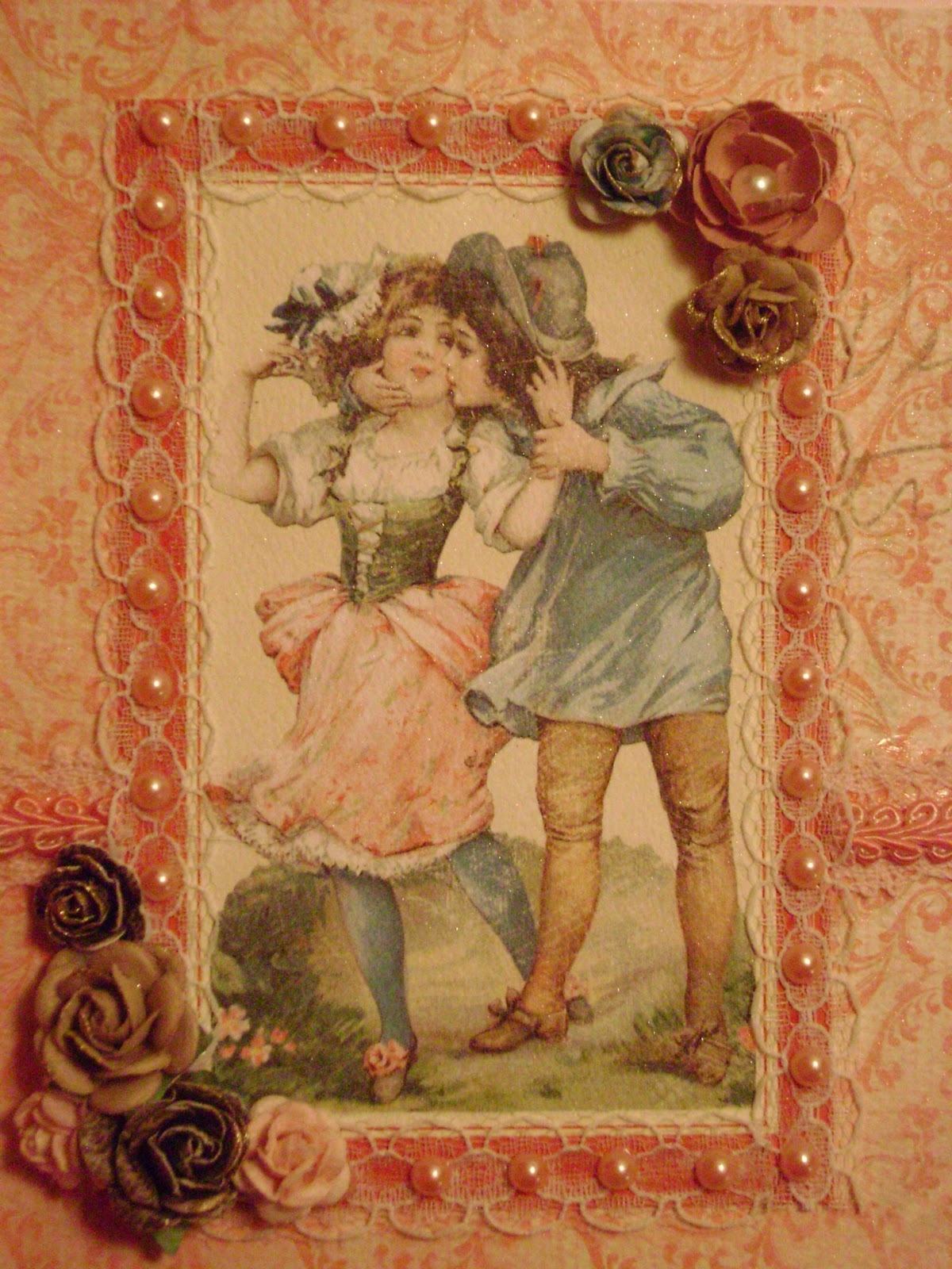 Crabtree-Creations: Vintage Valentine "Same Style, Different Card"