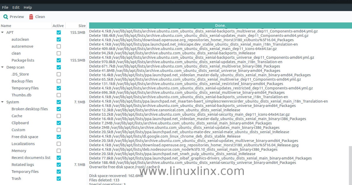 Install Bleachbit On Ubuntu 16 04 Xenial Xerus Linuxlinx