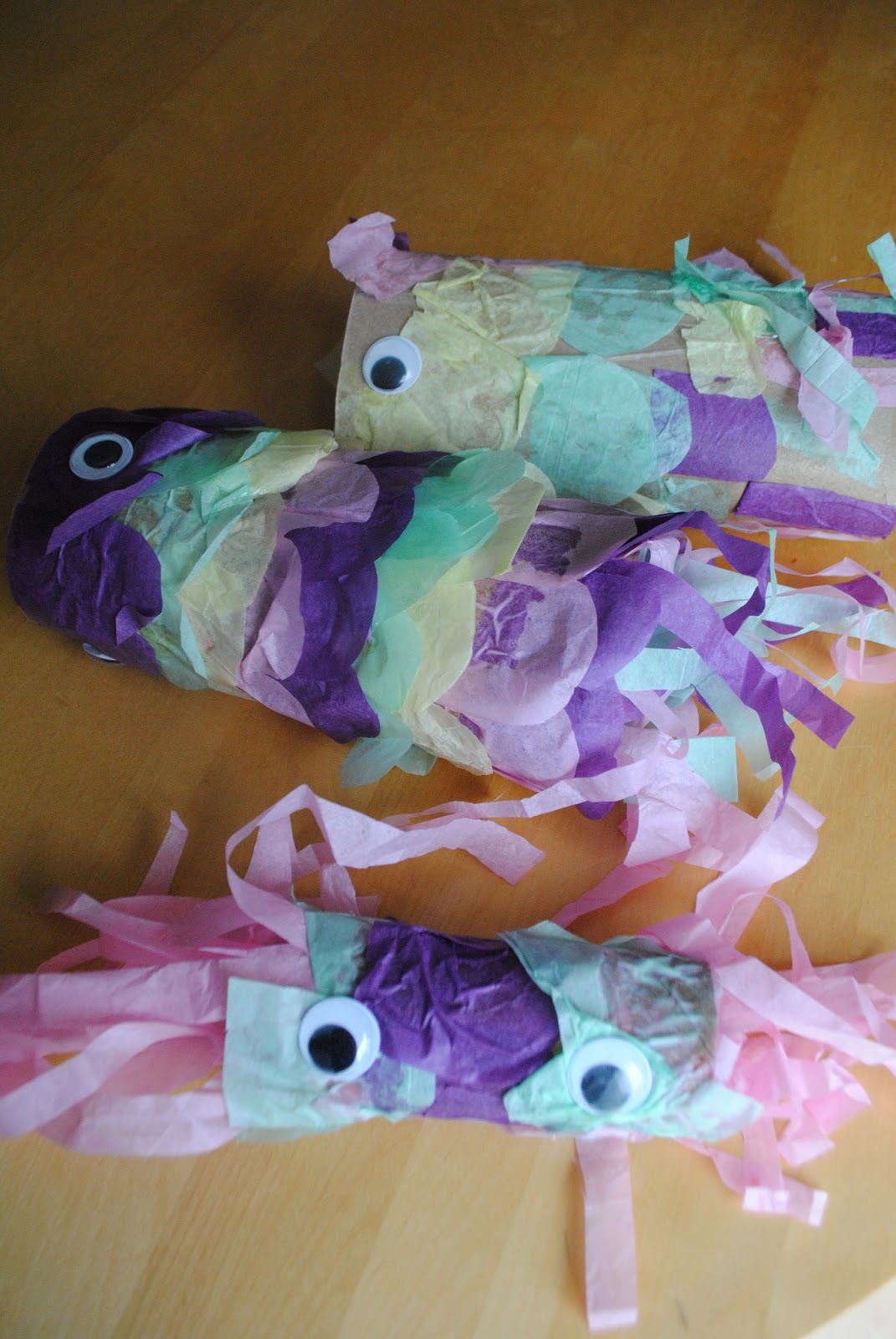 Craftication: Tissue Paper Fish and Crabs