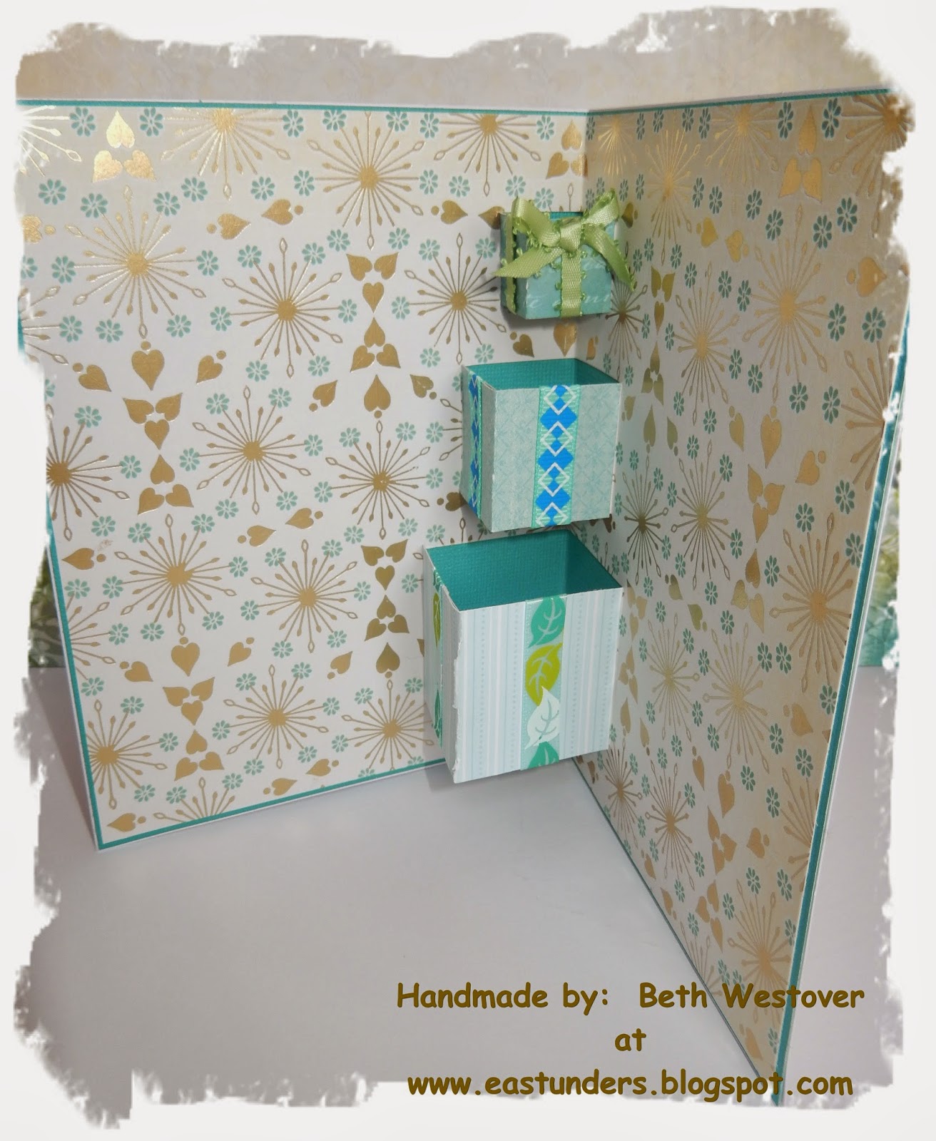 Eastunders Creations: Best Wishes Pop Up Present Card!