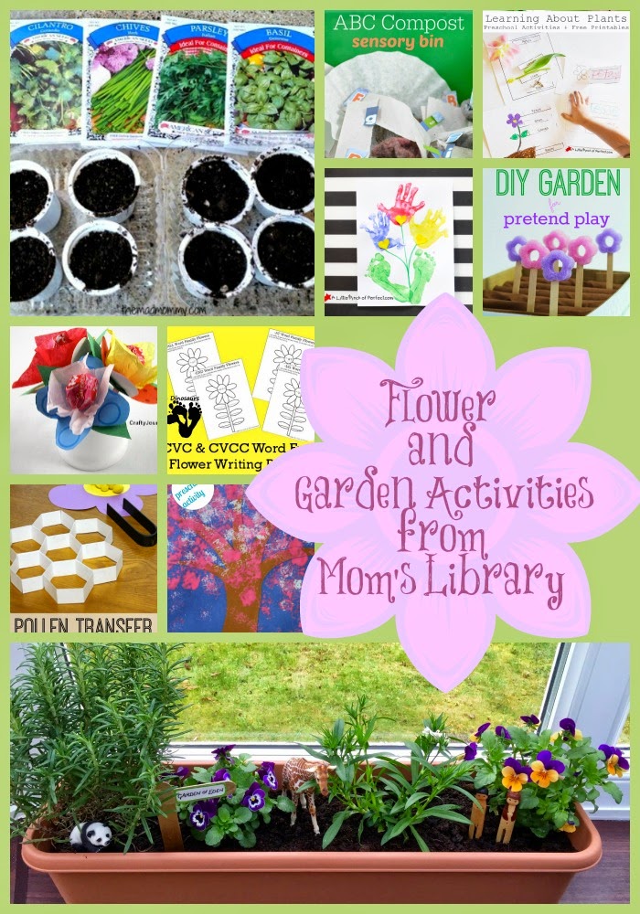 Flower and Gardening Activities on Mom's Library - Life with Moore Babies