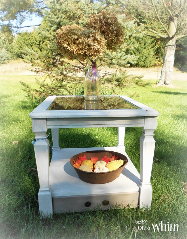 denise...on a whim: Burlap Table Makeover