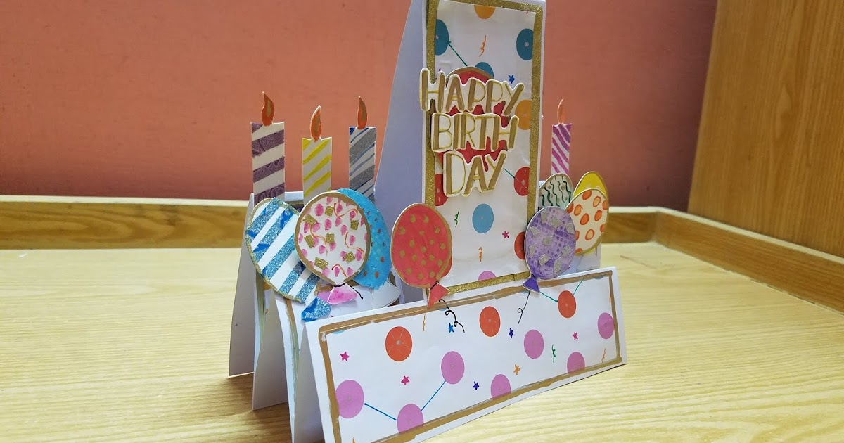 DIY Double Sided Popup birthday card Making.