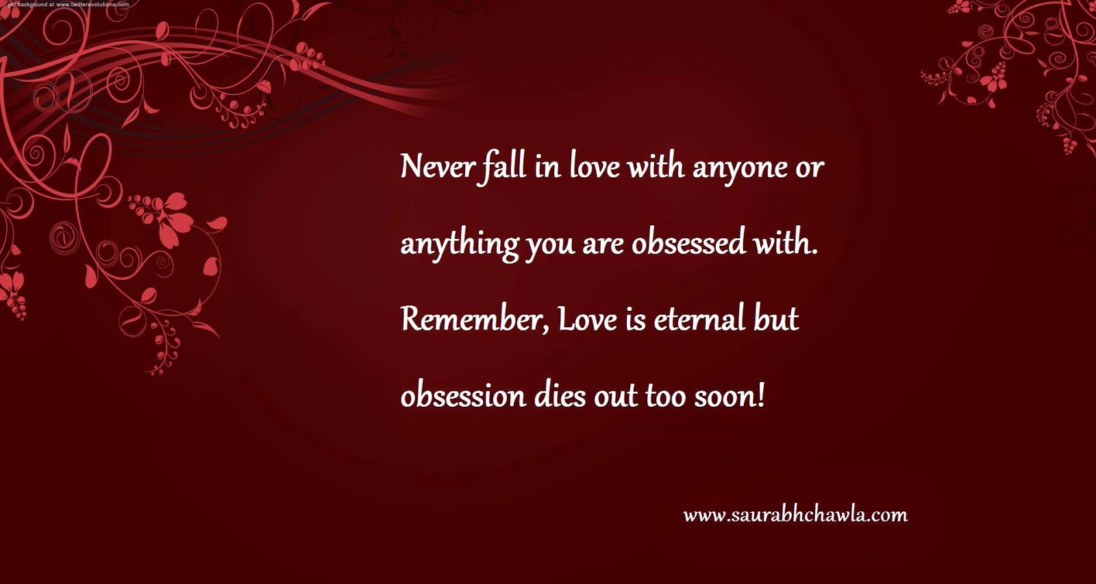 Love vs Obsession...