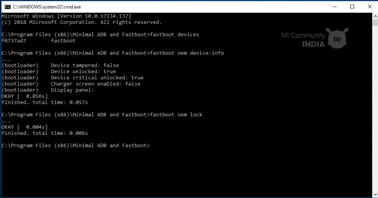 How write command prompt in minimal adb fastboot - neloexcellent