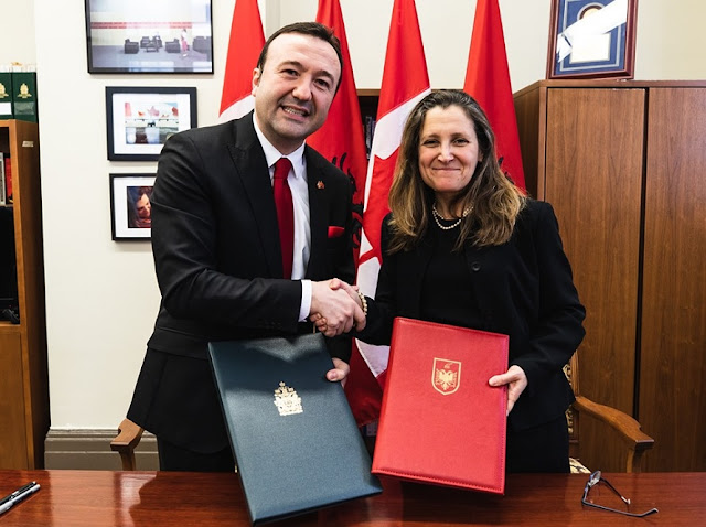 Albania-Canada pension agreement signed, about 60,000 Albanians benefit