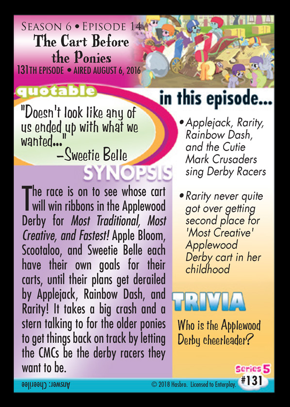 MLP The Cart Before The Ponies Trading Cards | MLP Merch