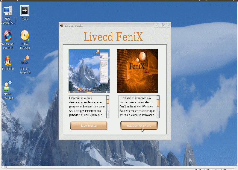 Aline Anny **: INSTALANDO O SISTEMA FENIX LINUX