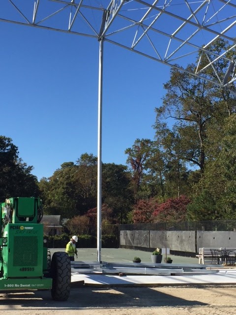 JRCC Tennis Facility Construction: Vertical Support Columns