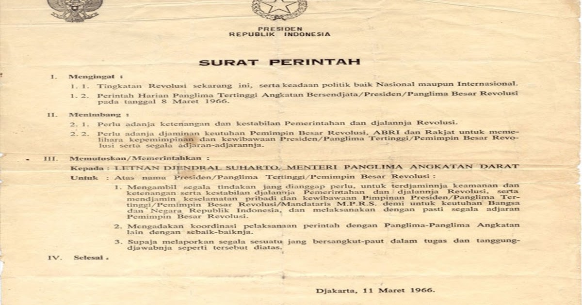 Pengertian Supersemar Dan Isinya - MIF