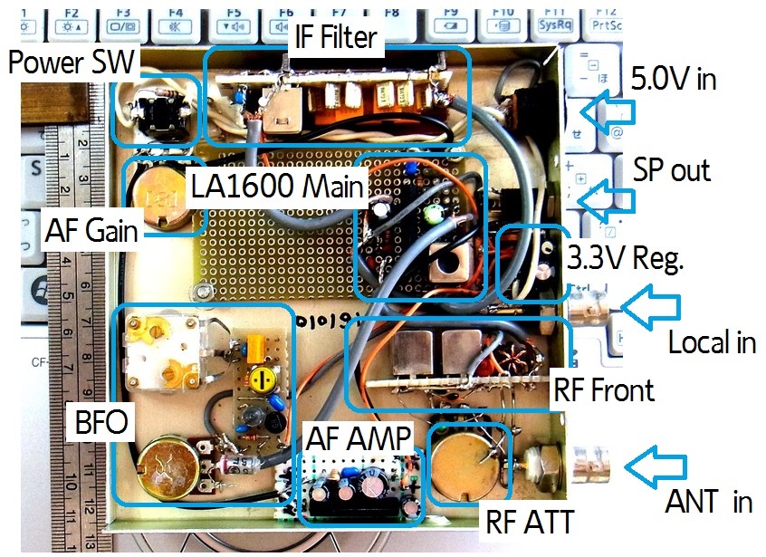 悠々趣味の日々: ラジオの製作（5_3） LA1600 による7MHzSSBラジオ (いよいよ完成)