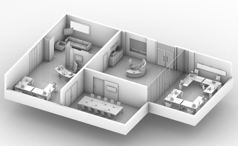 3D office layouts.
