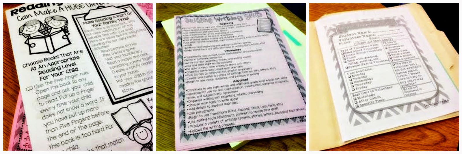 Paiges of Learning: Parent Orientation Night