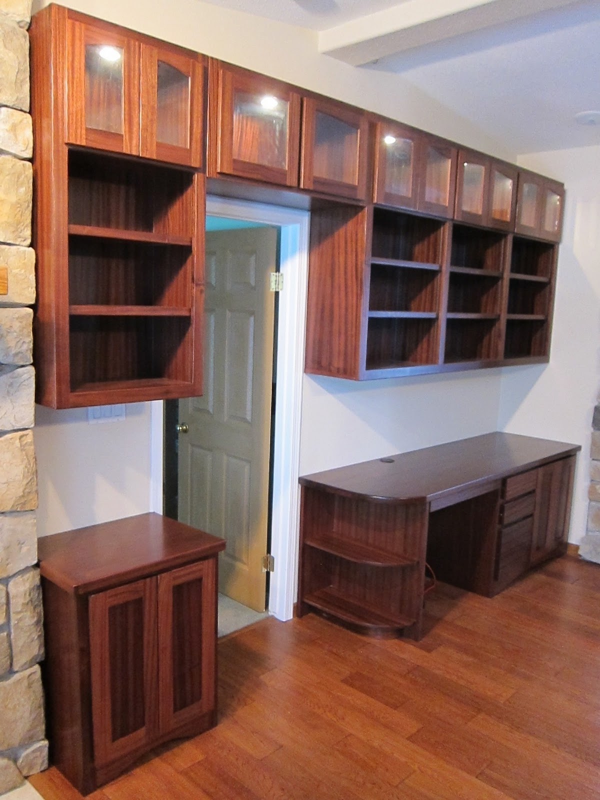 Stix's Woodworks: Sapele Wall Desk Unit