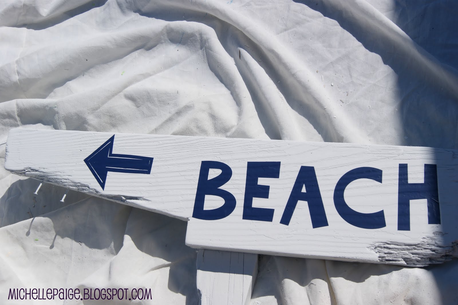 michelle paige blogs: An Old 'Washed Up' Beach Sign
