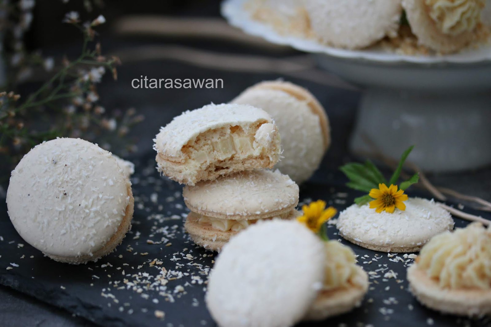 Macaron Kelapa / Coconut Macaron