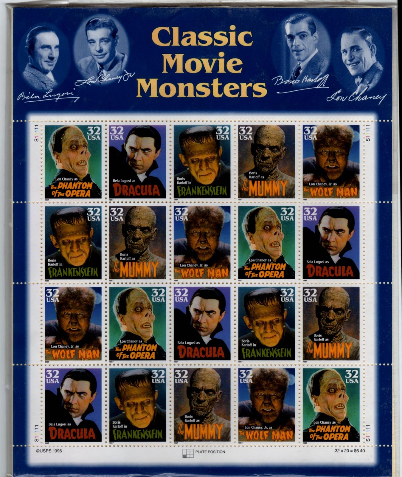 Mark's Super Blog: Universal Monster Stamps
