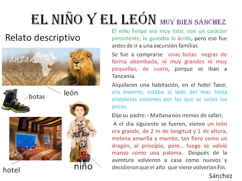 Cosas de niños para la escuela: DESCRIPCIÓN DE LUGARES, PERSONAS ...