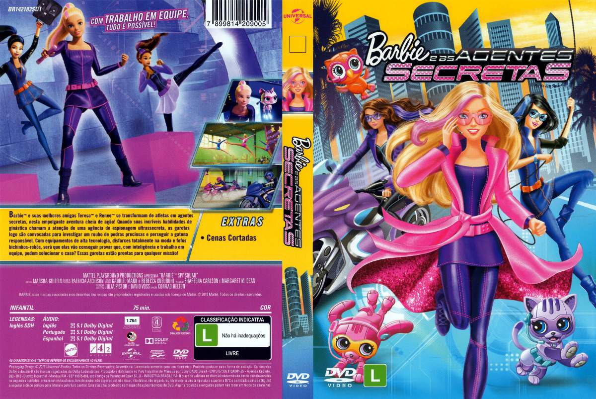 CAPAS DOS DVDS DA BARBIE: Capa Do Dvd Barbie E As Agentes Secretas