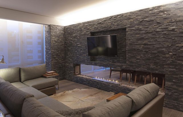 55 Desain Dinding Batu Alam Untuk Hunian Modern dan Elegan - Rumahku Unik