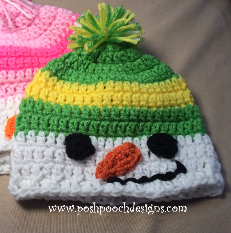 Posh Pooch Designs : Colorado Snowman Beanie Hat Crochet Pattern | Posh ...