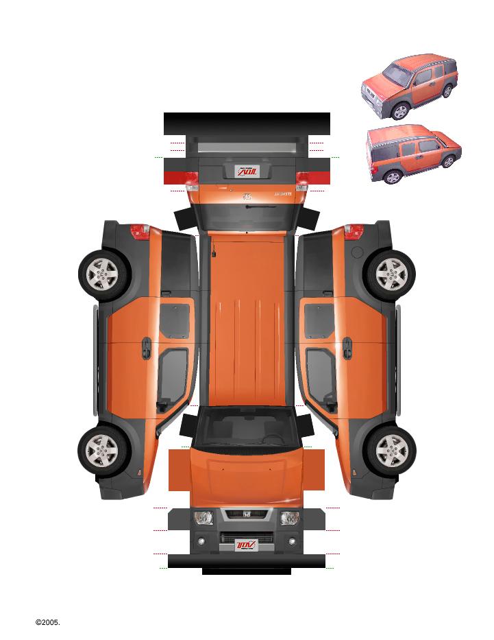 SP. Papel Modelismo: PaperCraft Honda Element