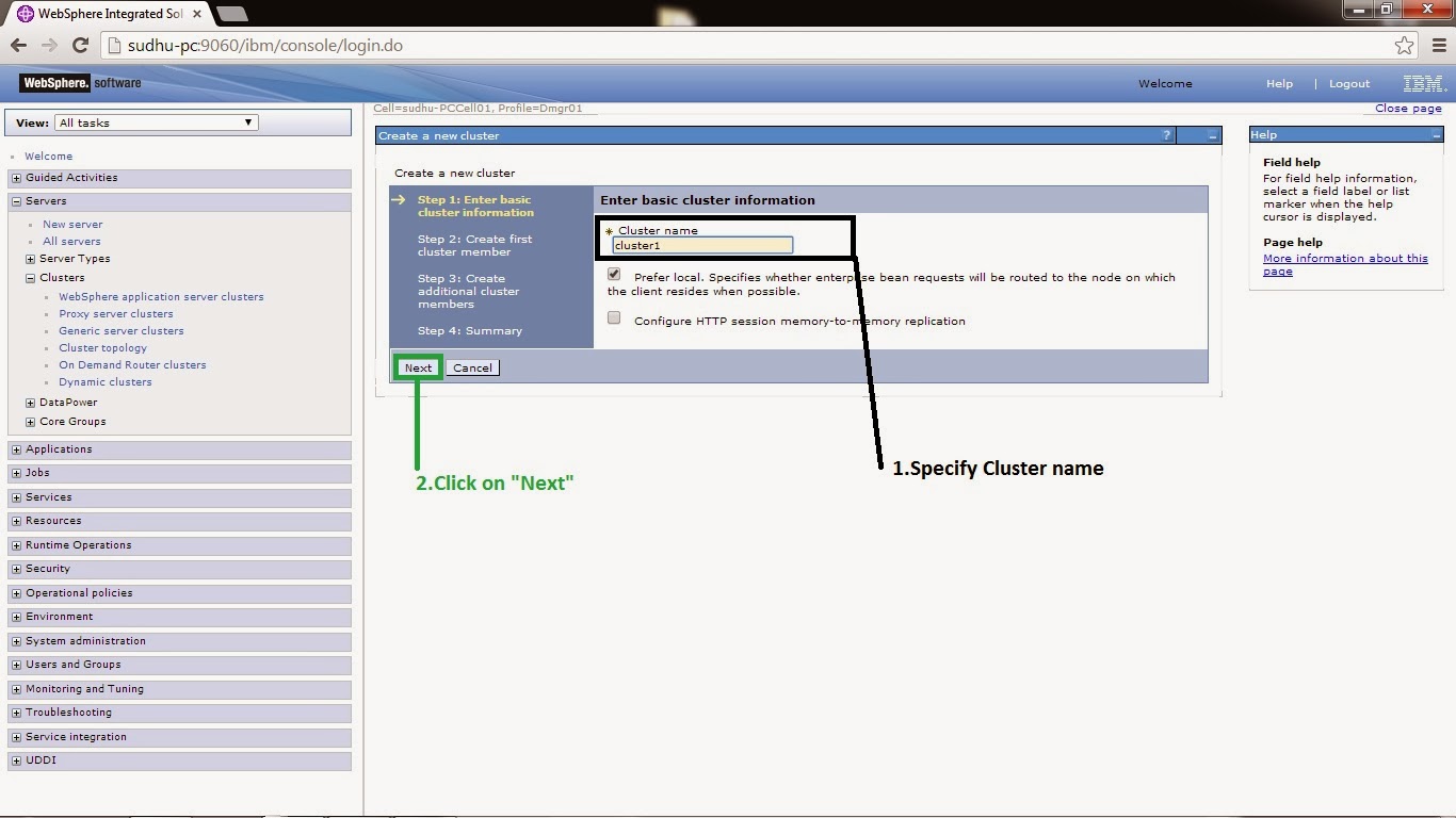 Ibm Websphere Application Server Creating Cluster Environment In Websphere Application Server V