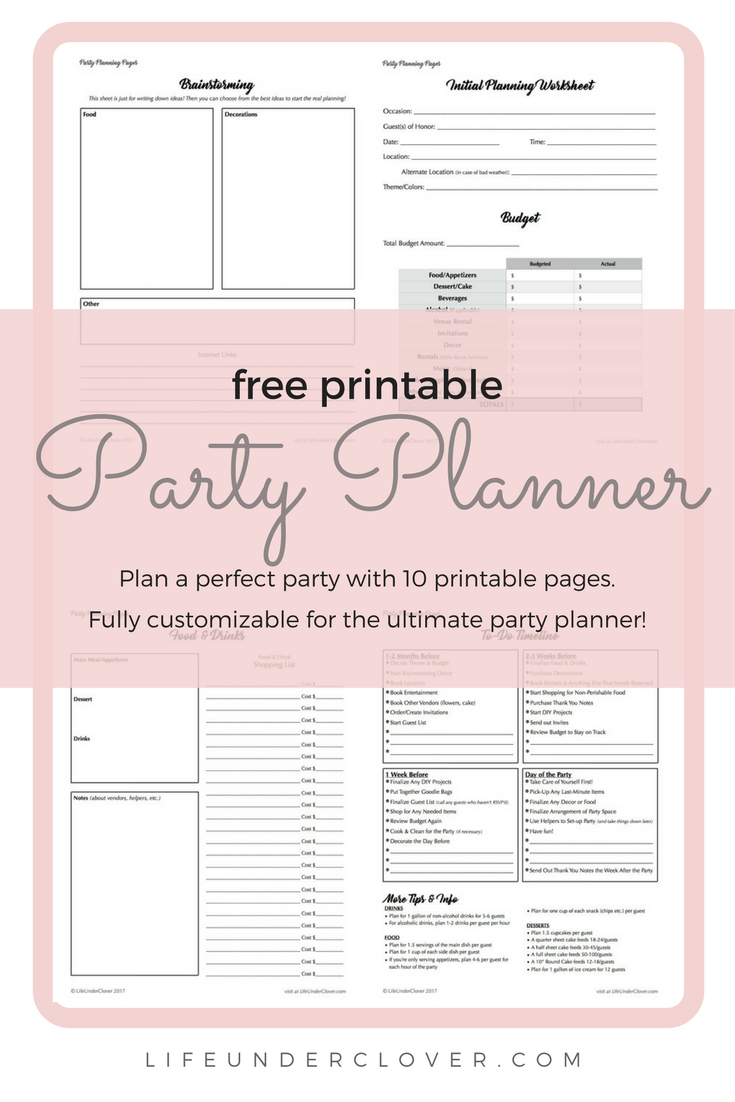 LUCLanding: Exclusive Party Planning printable
