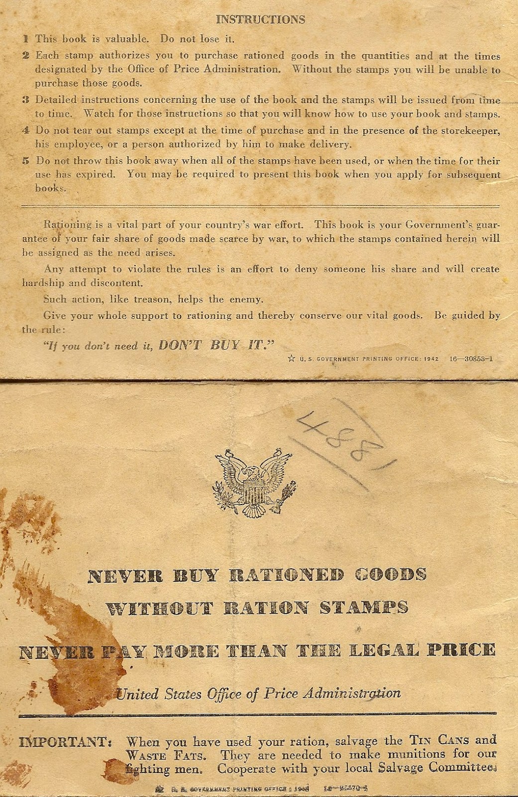 Uibles: A Family Blog: 1943 Jean's WW2 Ration Books
