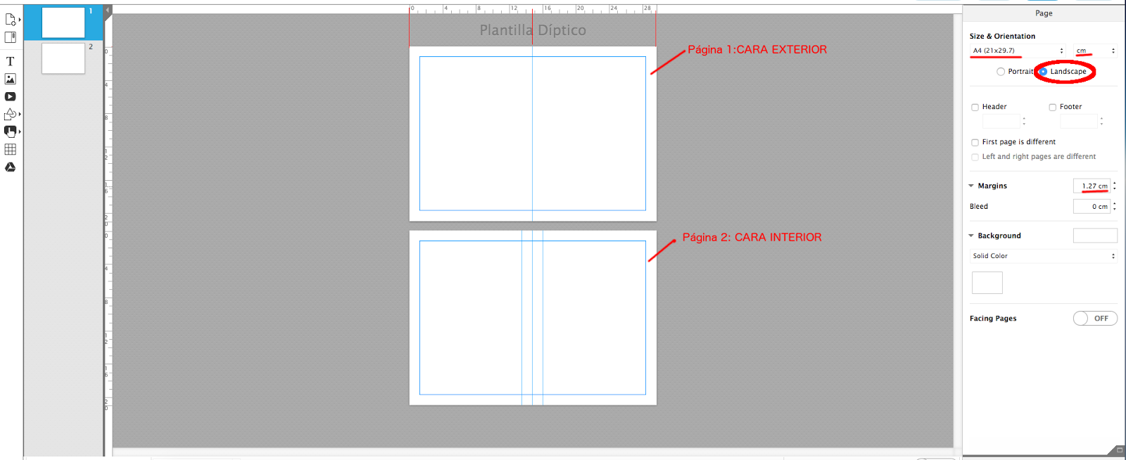 Garabátika Plástica: Plantilla para folletos: díptico