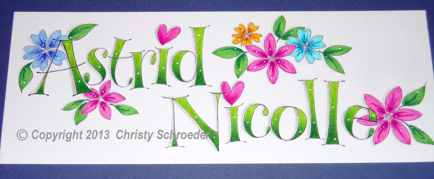 Splatters from the Inkwell: Calligraphy Name Play