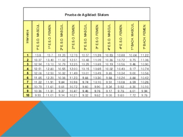test fisicos: TEST DE SLALOM