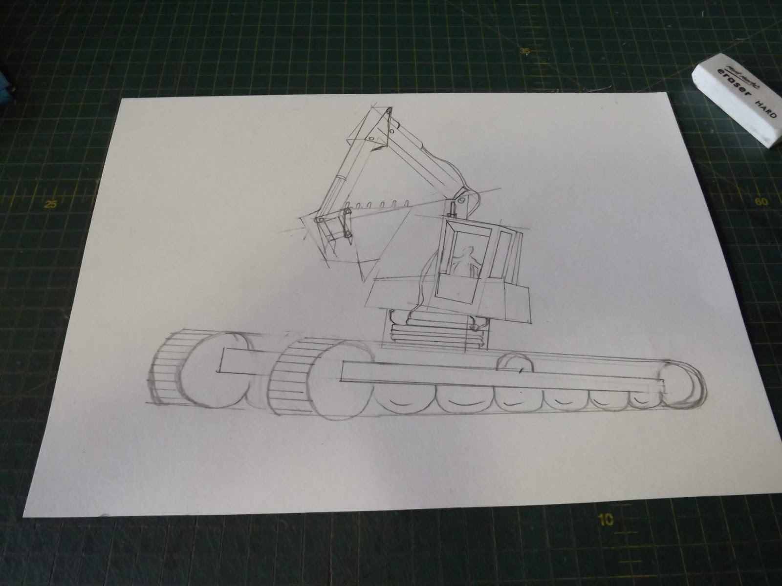 A Pretty Talent Blog: How to draw: An Excavator