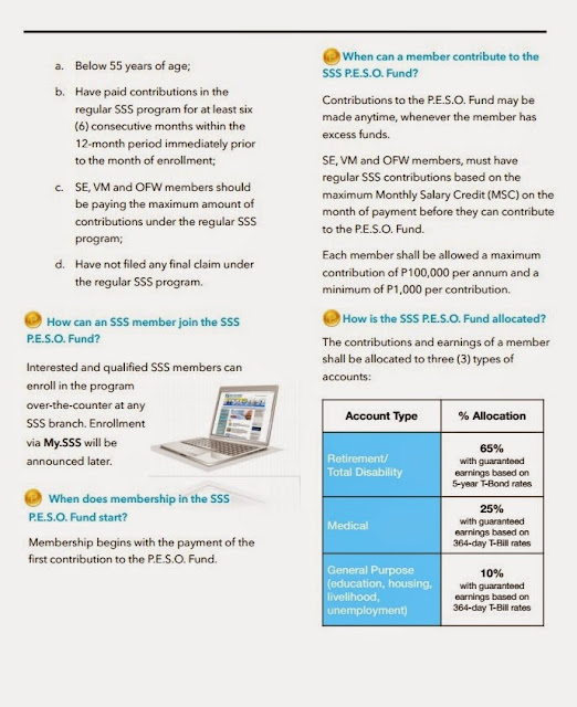 Make Today Count: More on the SSS-PESO Fund --- here's the brochure