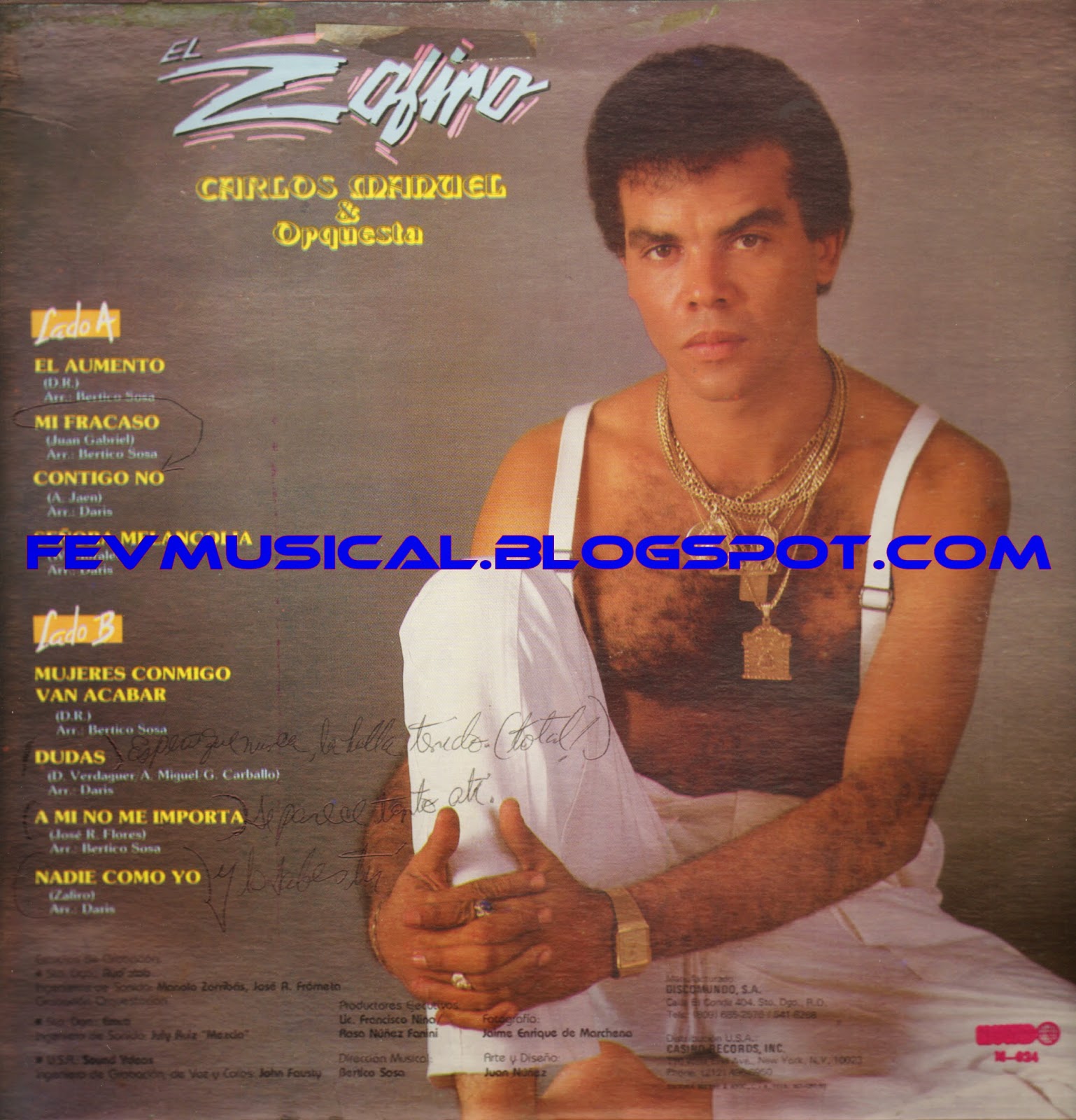 FEV MUSICAL: 1987 - Carlos Manuel & Su Orquesta - El Zafiro (Mundo)