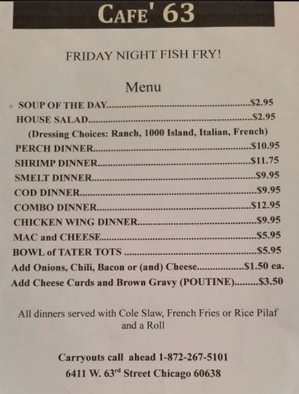 Southwest Chicago Post: Café 63 Brings Back--and Improves--Popular ...