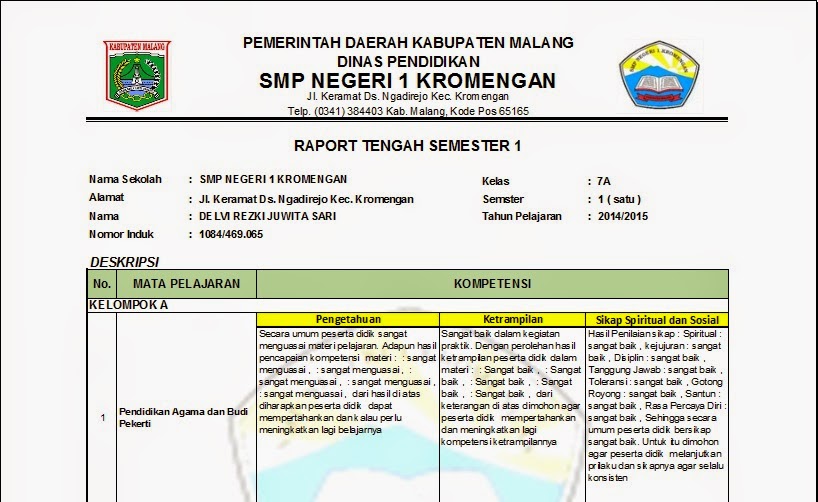 Program Raport KTSP K13 Download Gratis SD/MI, SMP/Mts, SMA,SMK ...